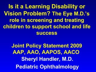 Learning Disabilities Eye To Eye