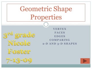 Power Point- Geometric Shape Properties | PPTX