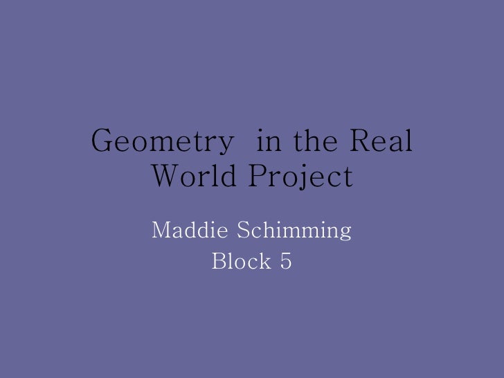 Geometry in the Real World Project