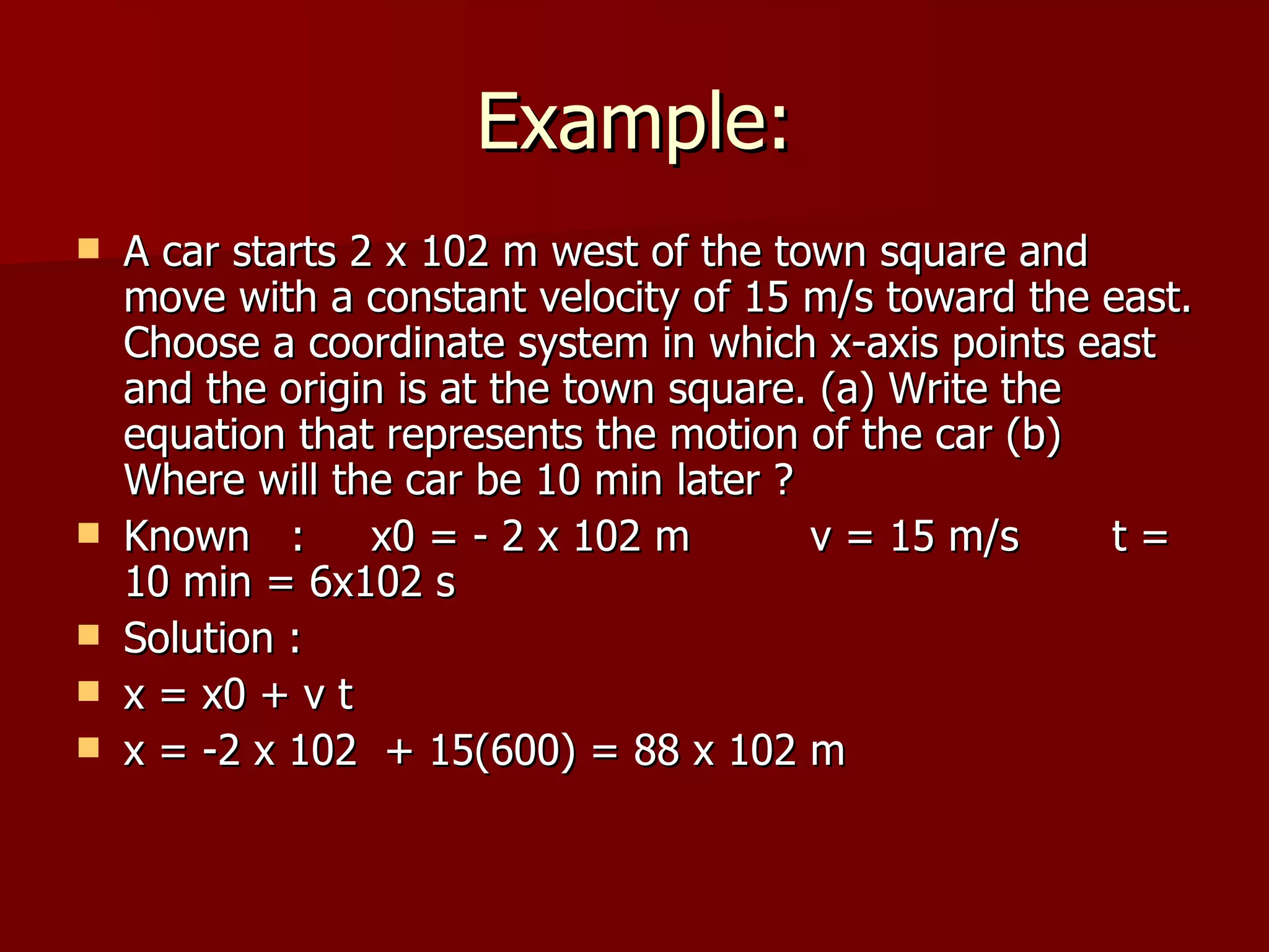 Motion in One Dimension | PPT