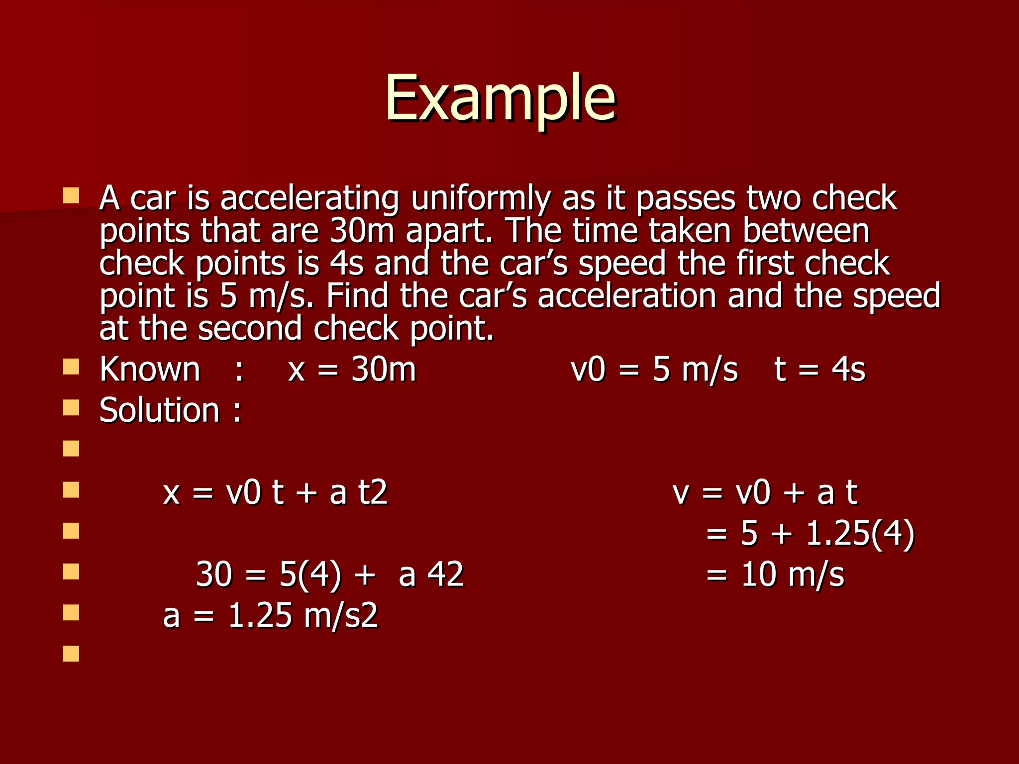 Motion in One Dimension | PPT
