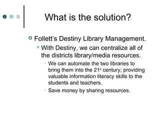 Destiny OPAC presentation | PPT