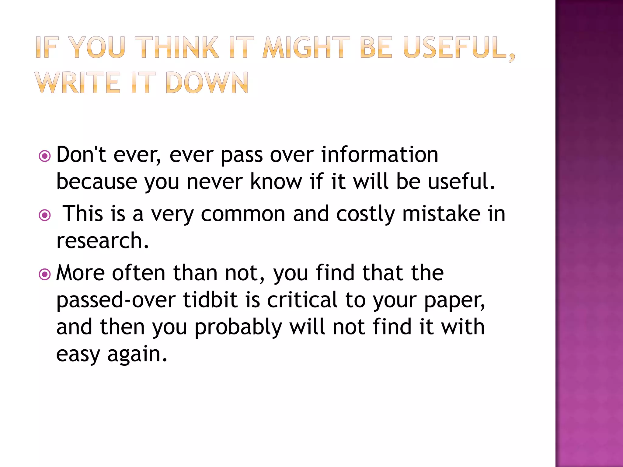 Using Notecards in Research | PPT