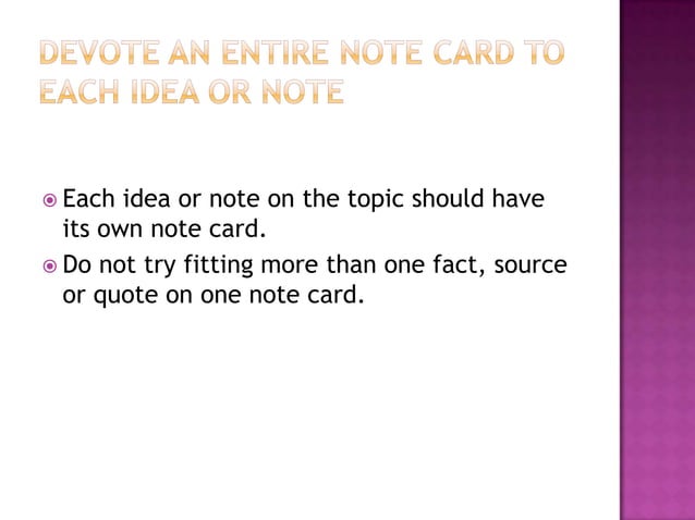 Using Notecards in Research | PPT