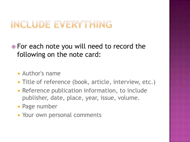 Using Notecards in Research | PPT