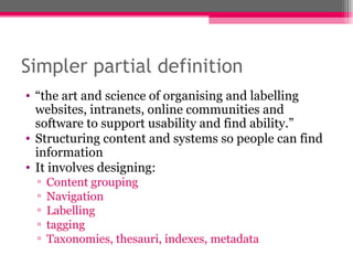 Information Architecture Intro | PPT