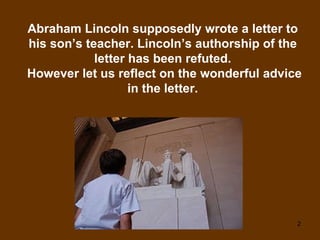 Abraham Lincoln's Letter To A Teacher | PPT