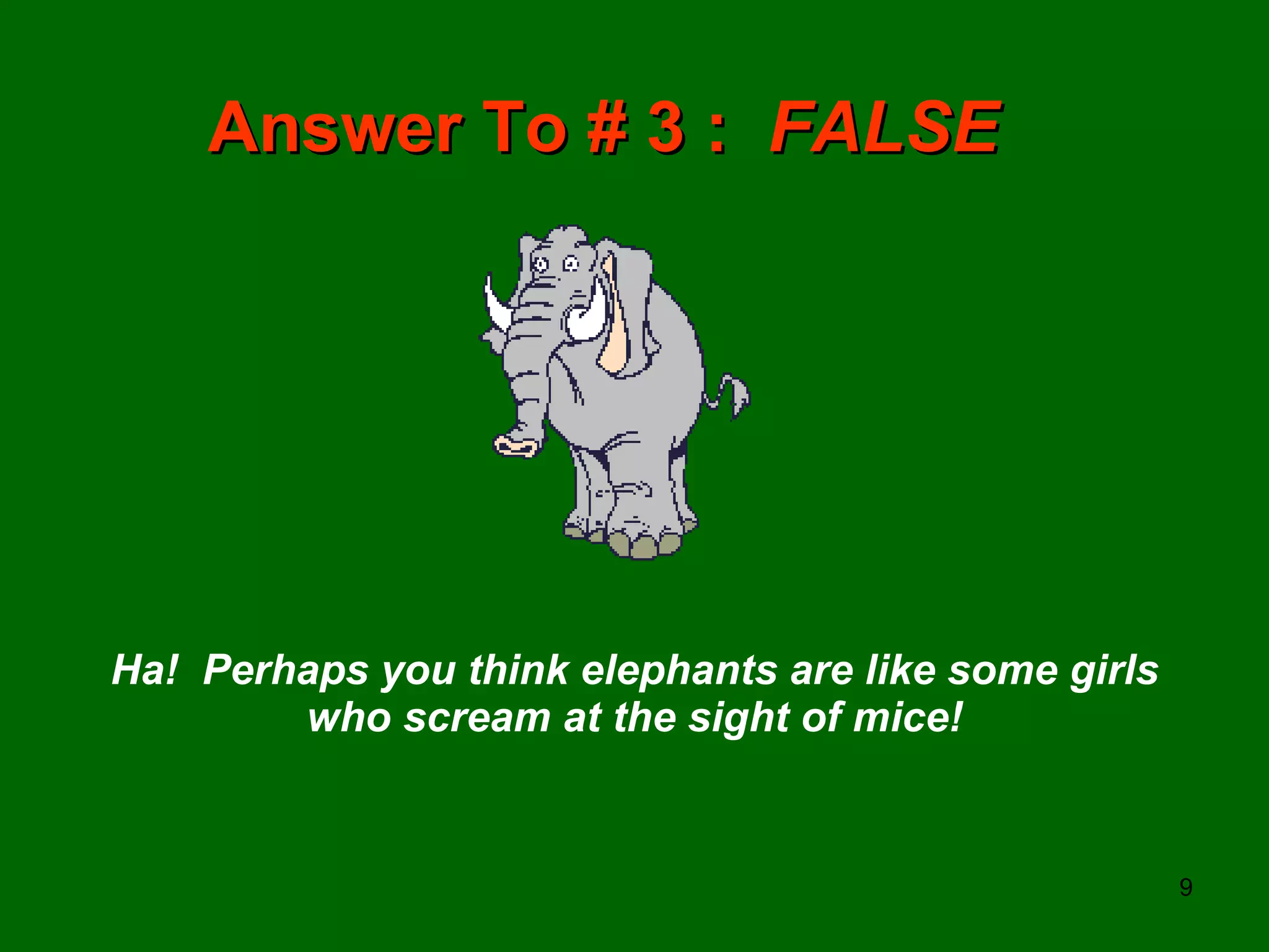The Fun Freaky Facts QUIZ On Animals | PPT