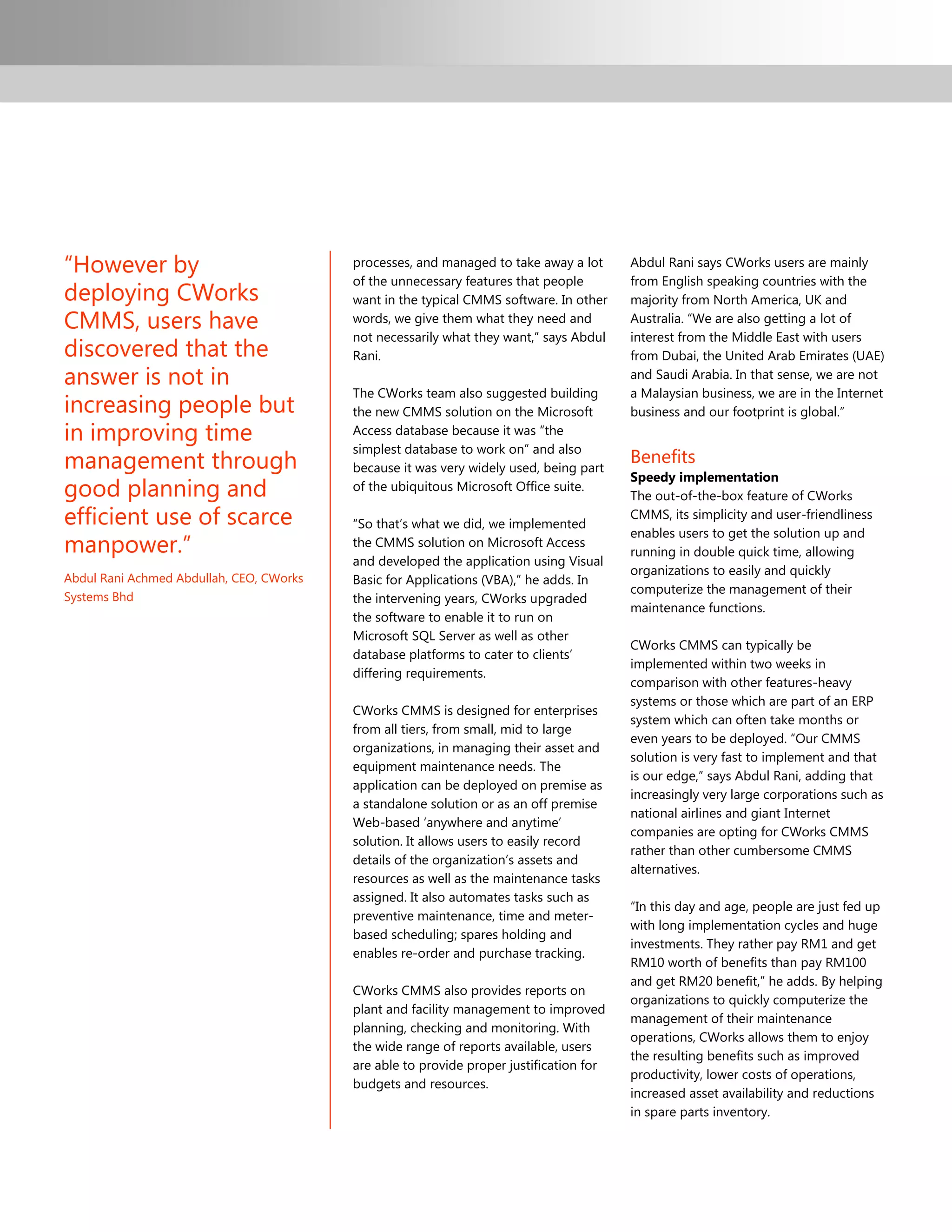 CWorks case study | PDF