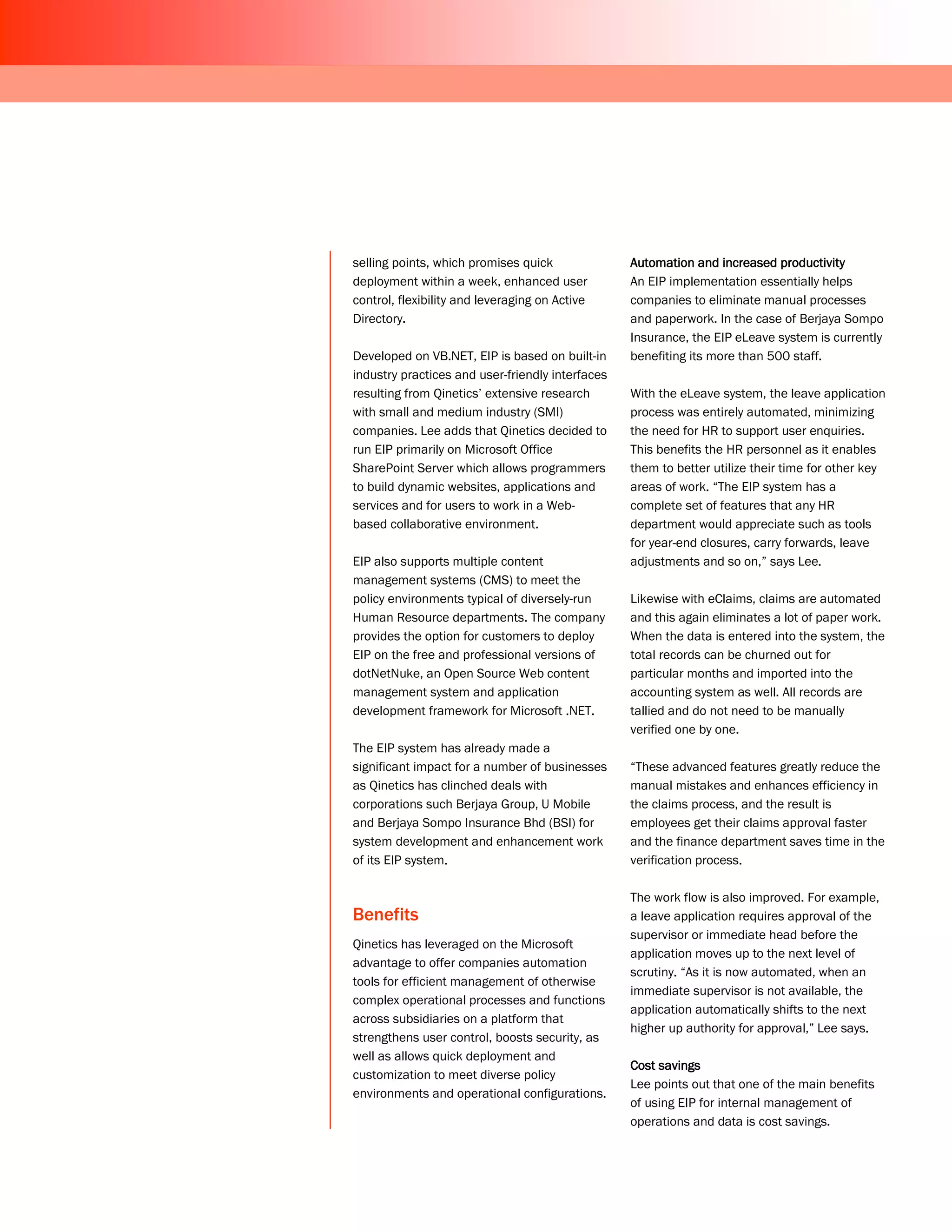 Qinetics case study | PDF