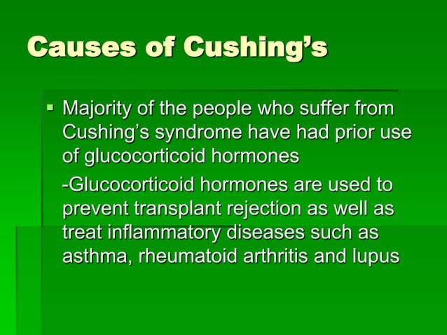Cushings final project | PPTX | Hormonal Disorders | Endocrine and ...