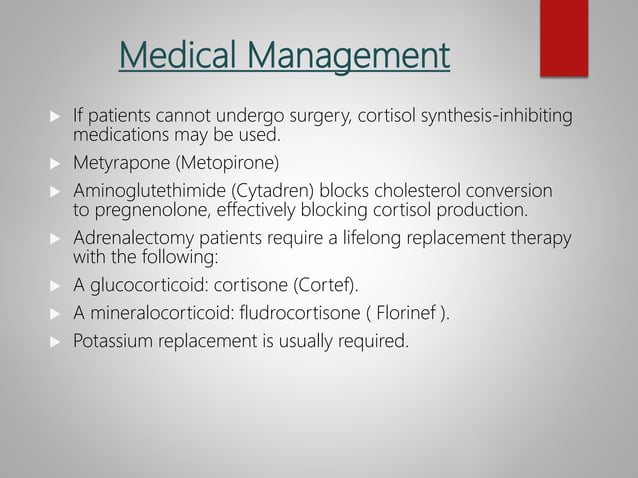 Cushing's Syndrome | PPTX | Hormonal Disorders | Endocrine and ...