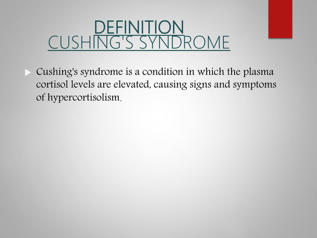 Cushing's Syndrome | PPTX | Hormonal Disorders | Endocrine and ...