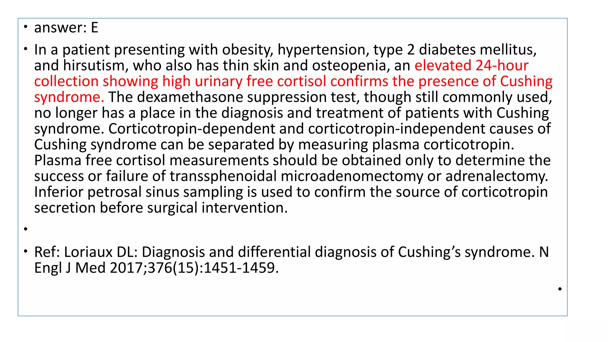 Approach to Cushing Syndrome | PPTX
