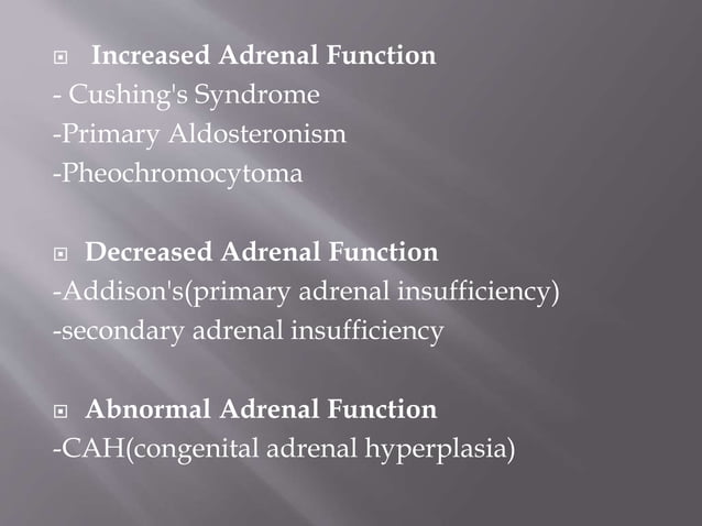 Cushing syndrome and addision disease | PPT