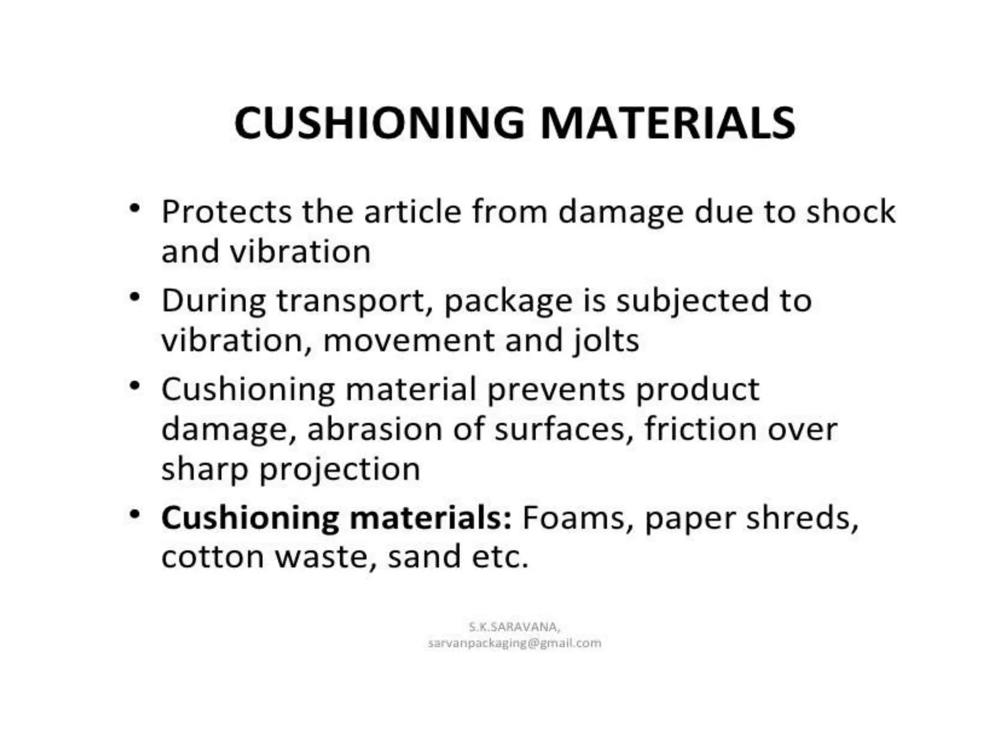 Cushioning material | PPTX