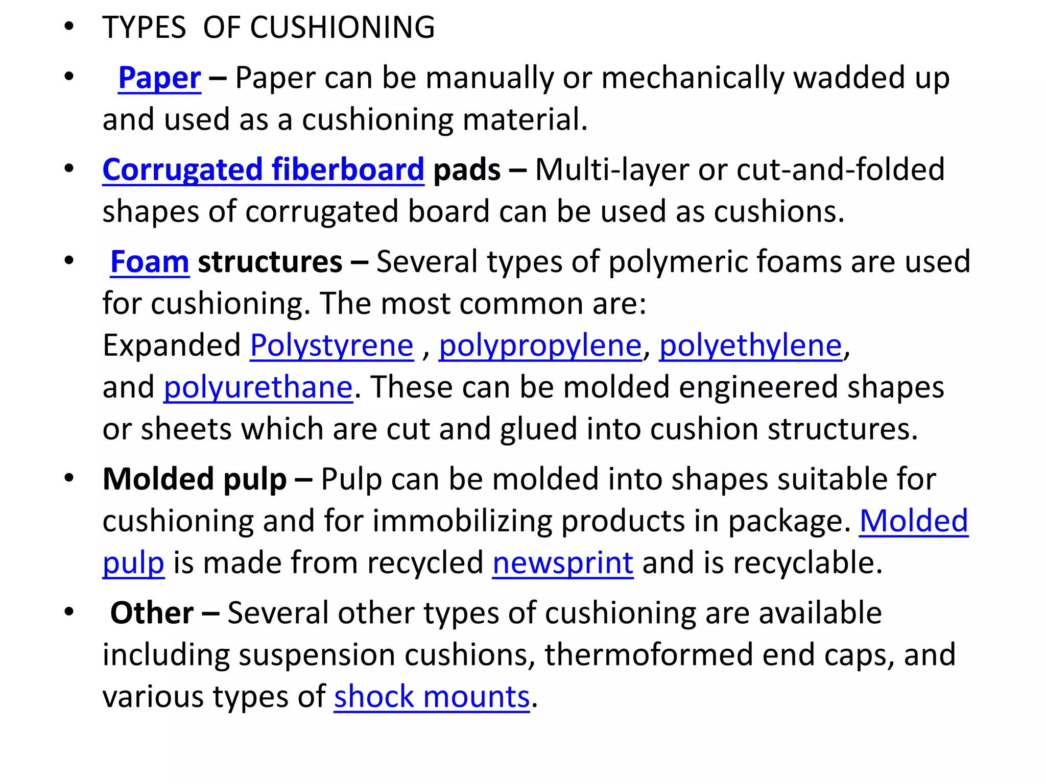 Cushioning material | PPTX