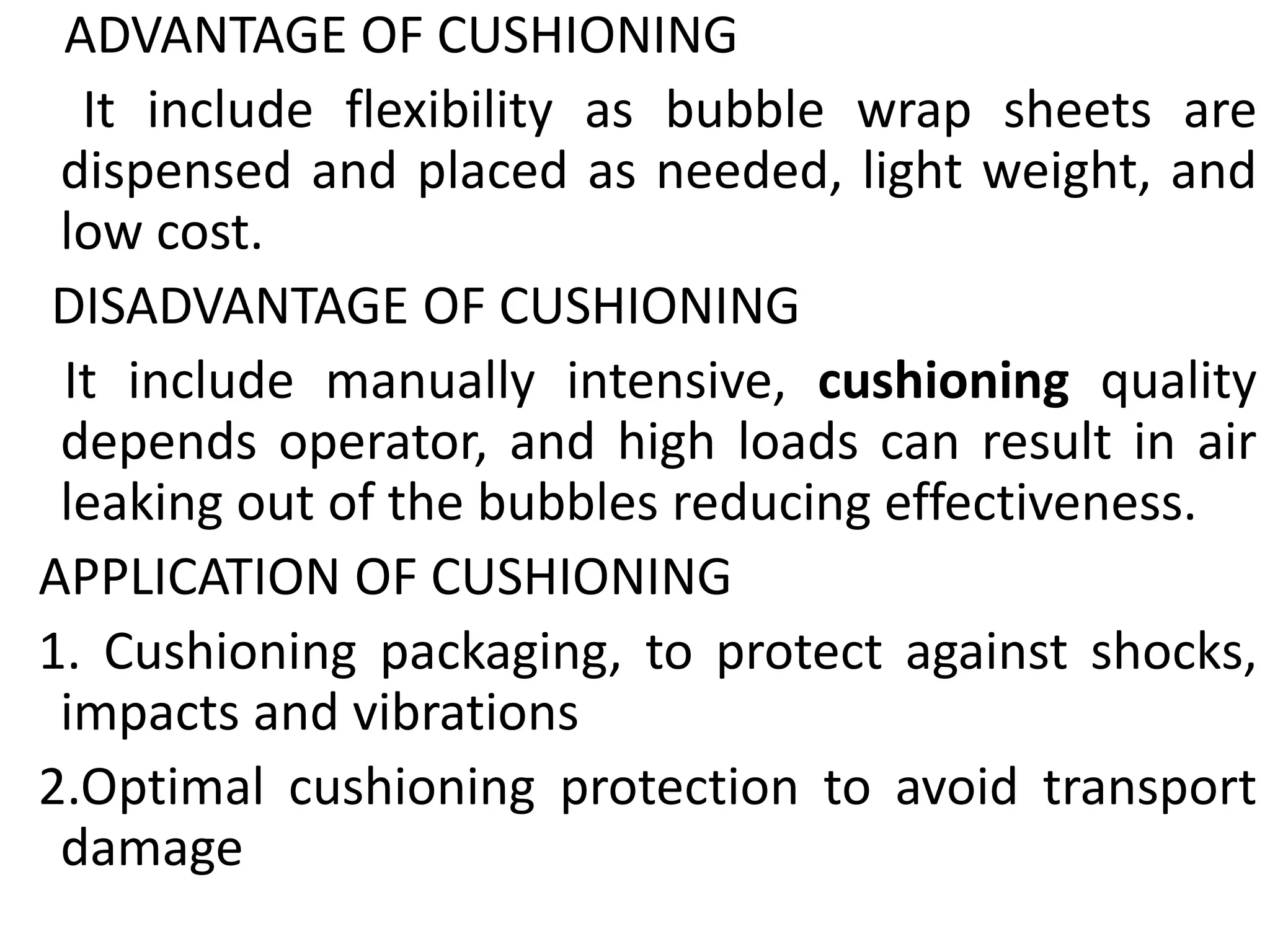 Cushioning material | PPTX