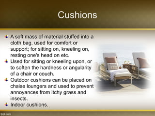 Soft Furnishings- Cushions- An overview of different types, and styles ...