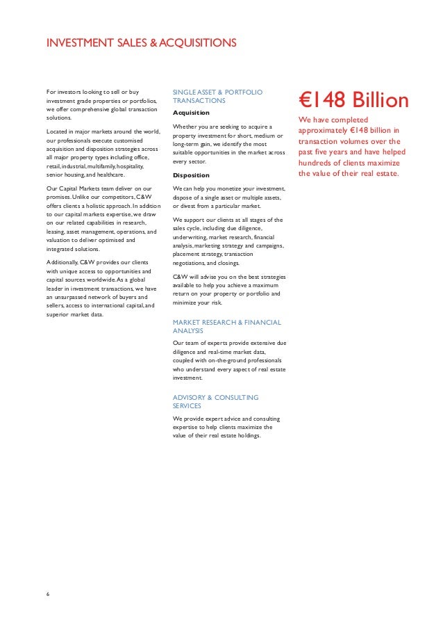 Cushman & Wakefield Capital Markets Capabilities Cushman & Wakefield Capital Markets Capabilities