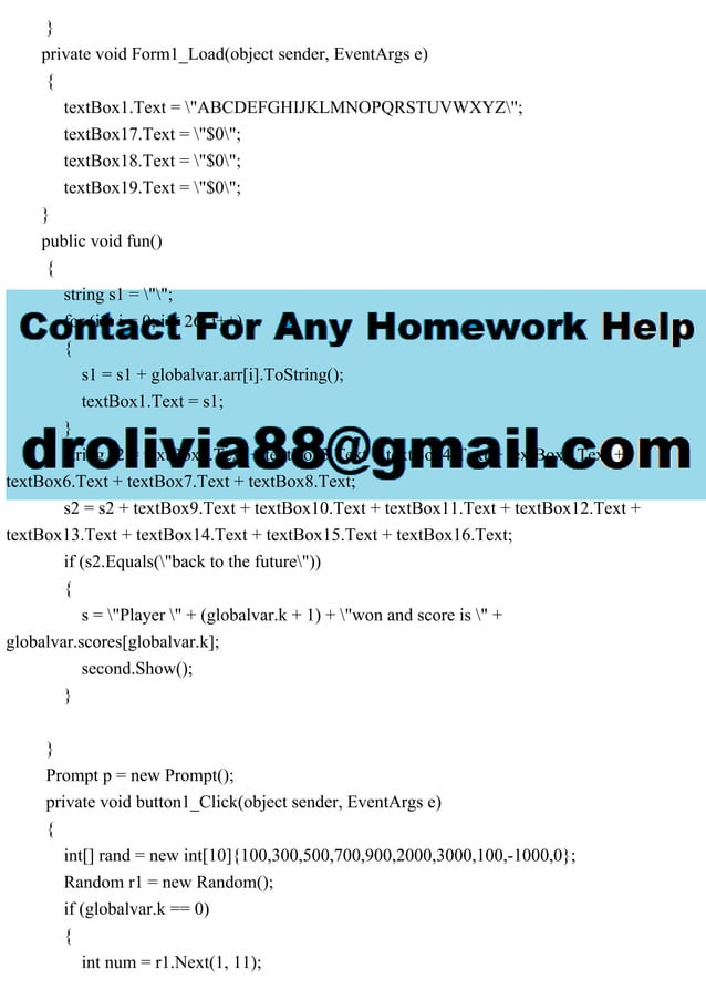 C# using Visual studio - Windows Form. If possible step-by-step inst ...