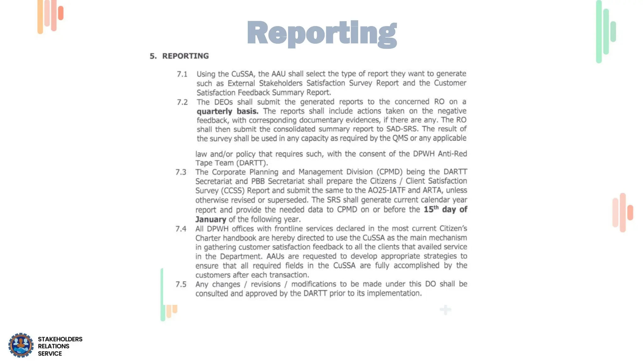 CuSSA Roll-out Training 2022 for DPWH Offices | PPTX