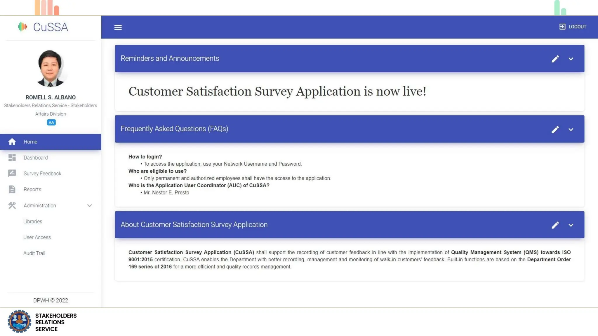 CuSSA Roll-out Training 2022 for DPWH Offices | PPTX
