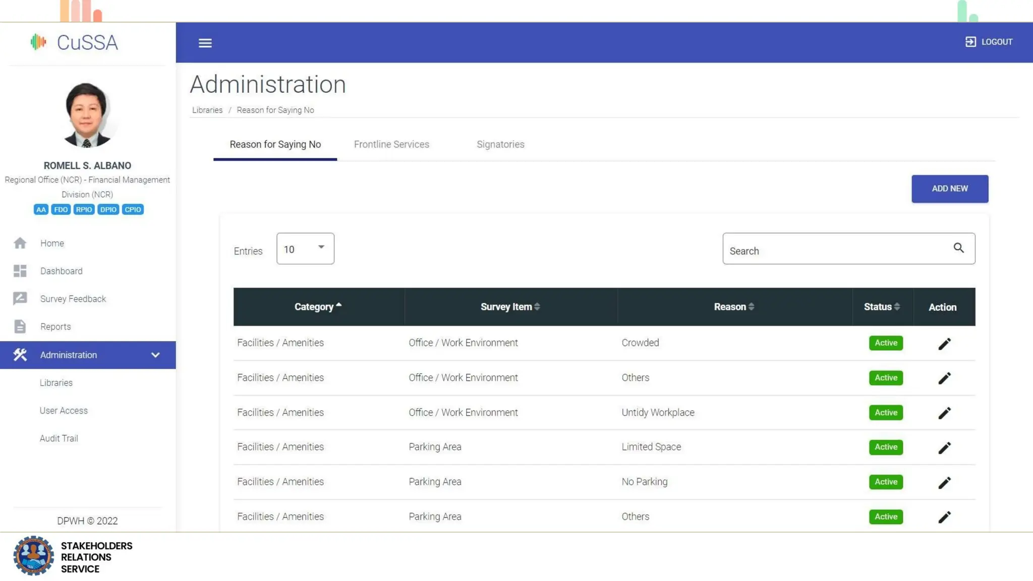CuSSA Roll-out Training 2022 for DPWH Offices | PPTX