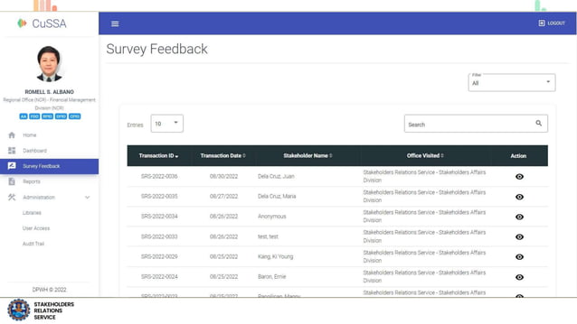CuSSA Roll-out Training 2022 for DPWH Offices | PPTX | Business ...