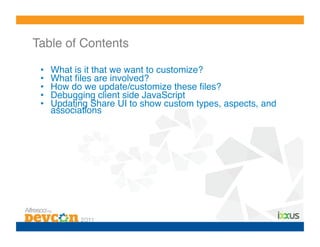 CUST-10 Customizing the Upload File(s) dialog in Alfresco Share | PPT