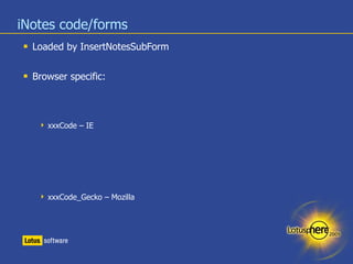 IBM Lotus iNotes 8.5 Customization | PPT
