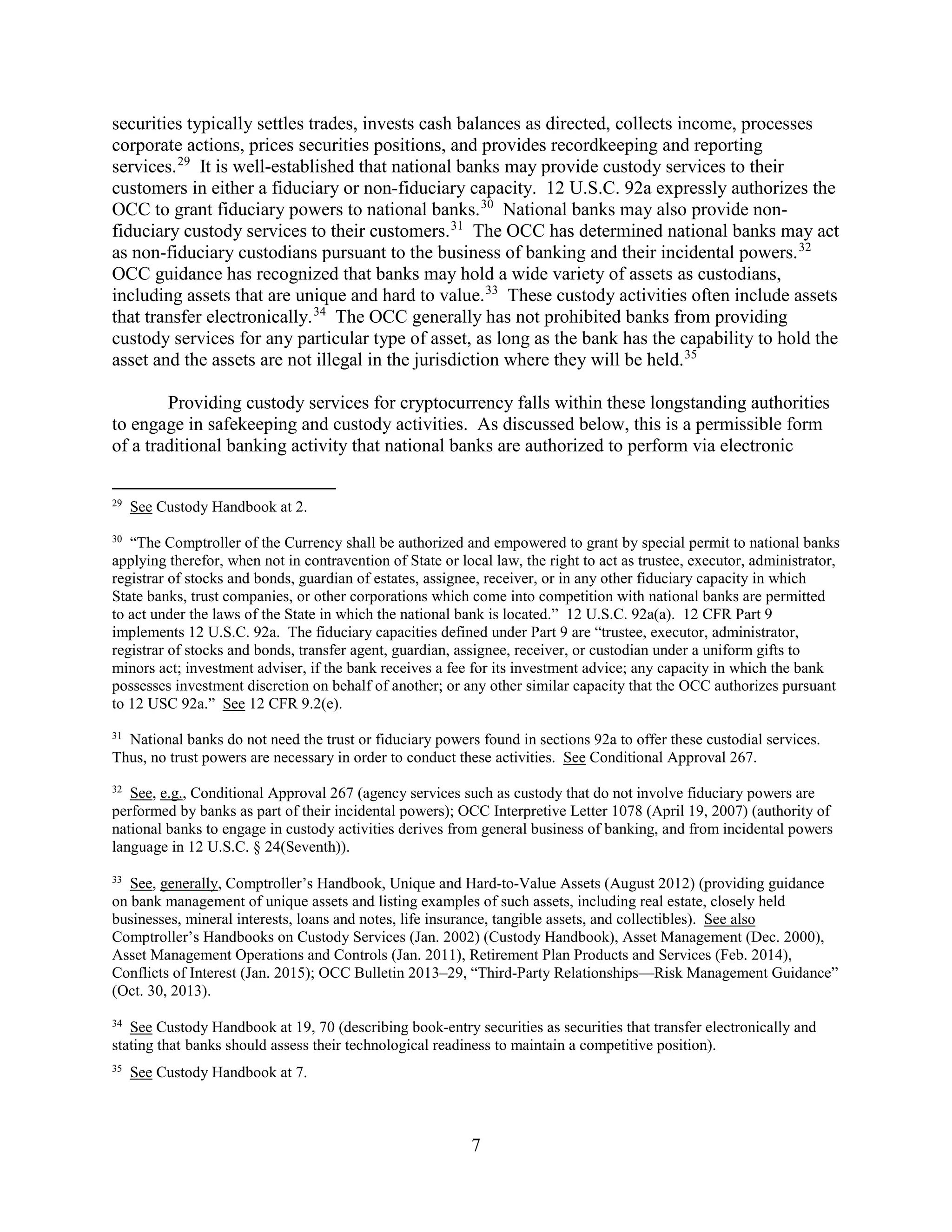 Custodian services bank | PDF