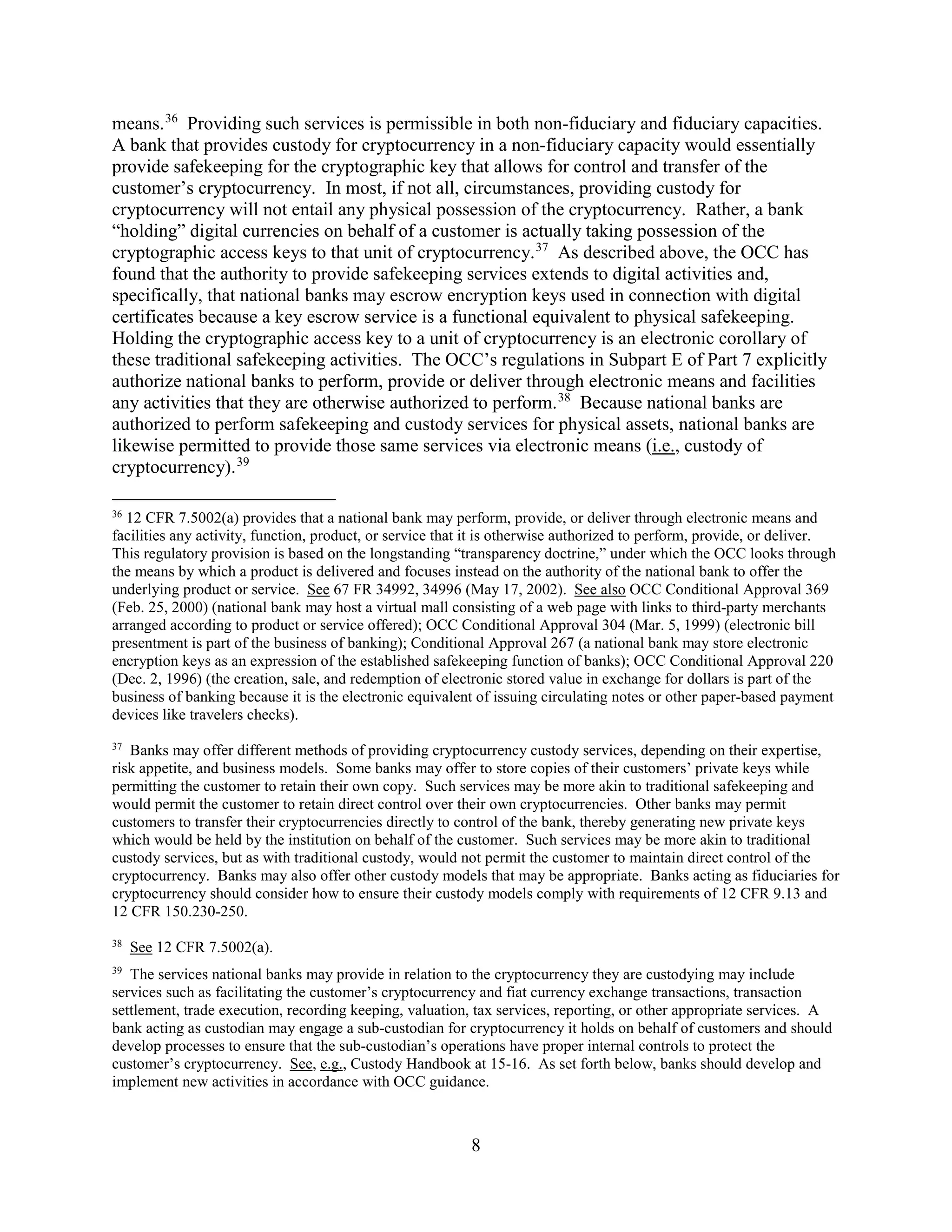 Custodian services bank | PDF