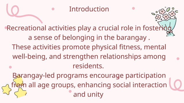 Recreational Activity Sample Plan for Community | PPT