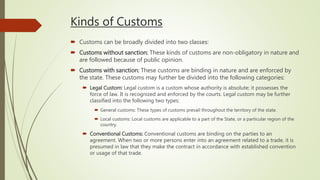 Custom as a source of law | PPTX