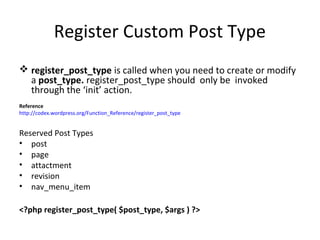 Custom Post Types and Meta Fields | PPT