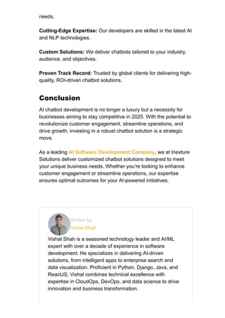 AI Chatbot Development in 2025: Costs, Trends & Business Impact | PDF