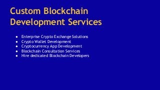 blockchain development services | PPT