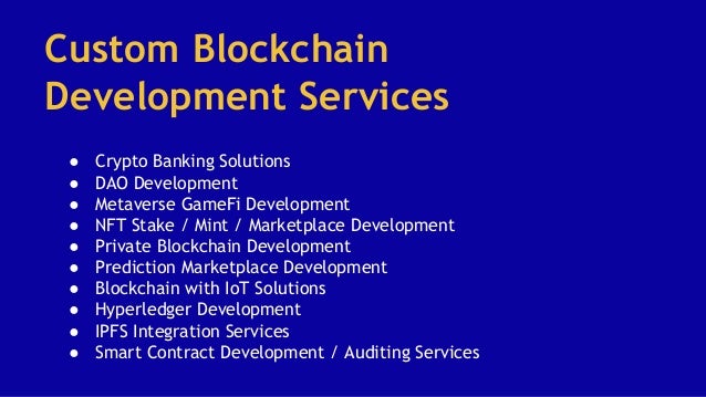 blockchain development services | PPT