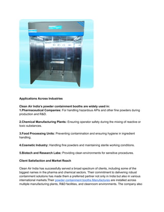 Custom-Built Powder Containment Solutions by Clean Air India.docx