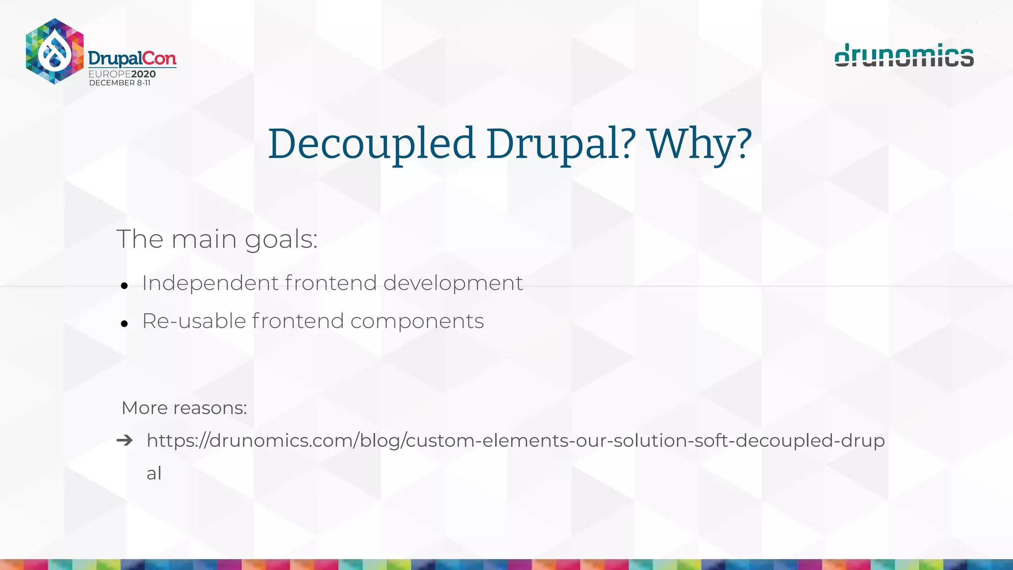 Custom elements - An alternate Render API for decoupled Drupal | PPT
