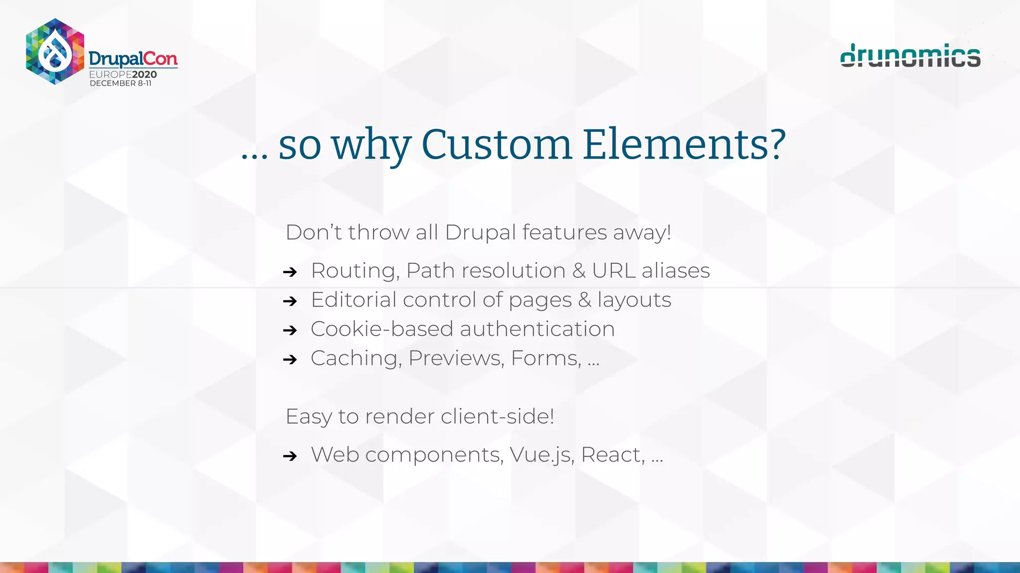 Custom elements - An alternate Render API for decoupled Drupal | PPT