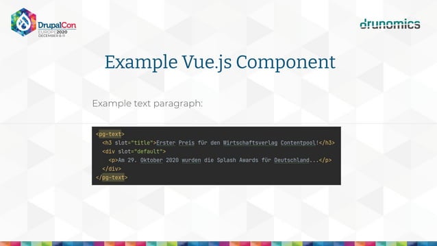 Custom elements - An alternate Render API for decoupled Drupal | PPT