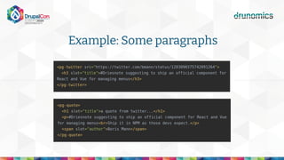 Custom elements - An alternate Render API for decoupled Drupal | PPT