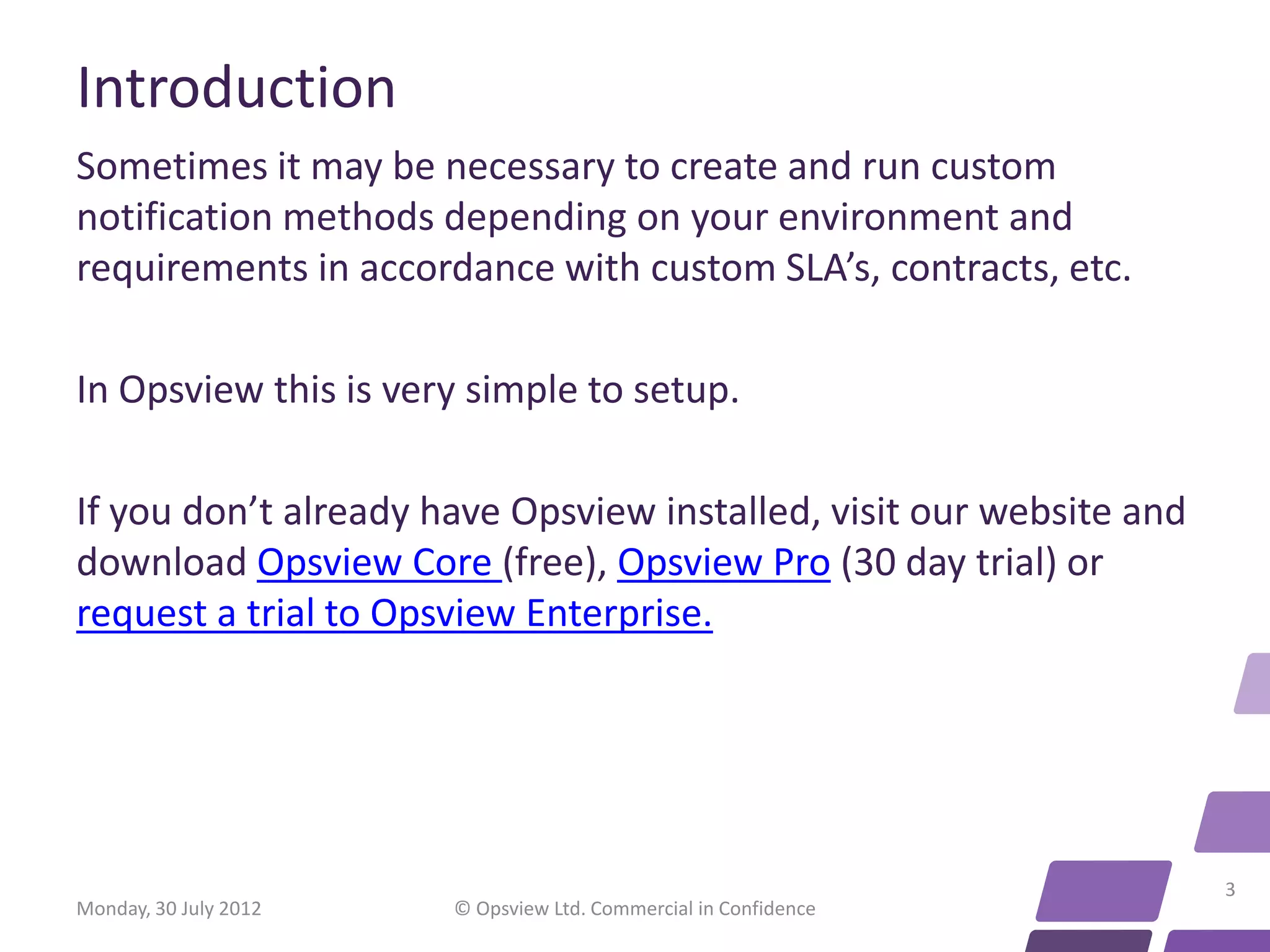 Creating Custom Notifications in Opsview | PPTX