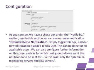 Creating Custom Notifications in Opsview | PPTX