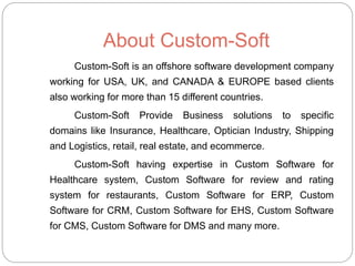 Custom Soft | PPTX | Shareware and Freeware | Computer Software and Applications