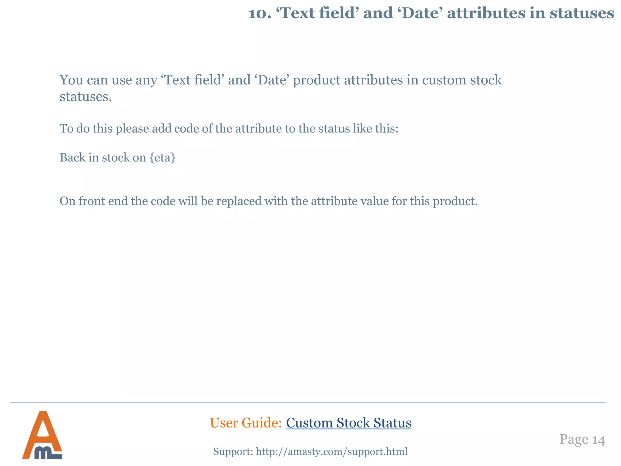 Custom Stock Status: Magento Extension by Amasty. User Guide. | PPT