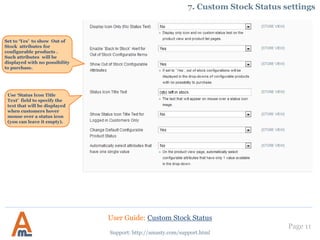 Custom Stock Status: Magento Extension by Amasty. User Guide. | PPT