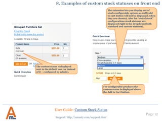 Custom Stock Status: Magento Extension by Amasty. User Guide. | PPT